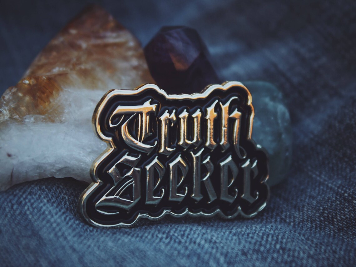 Truth Seeker Pin - 2" Enamel Pin - Denim Jacket Accessory - - Spiritual ...