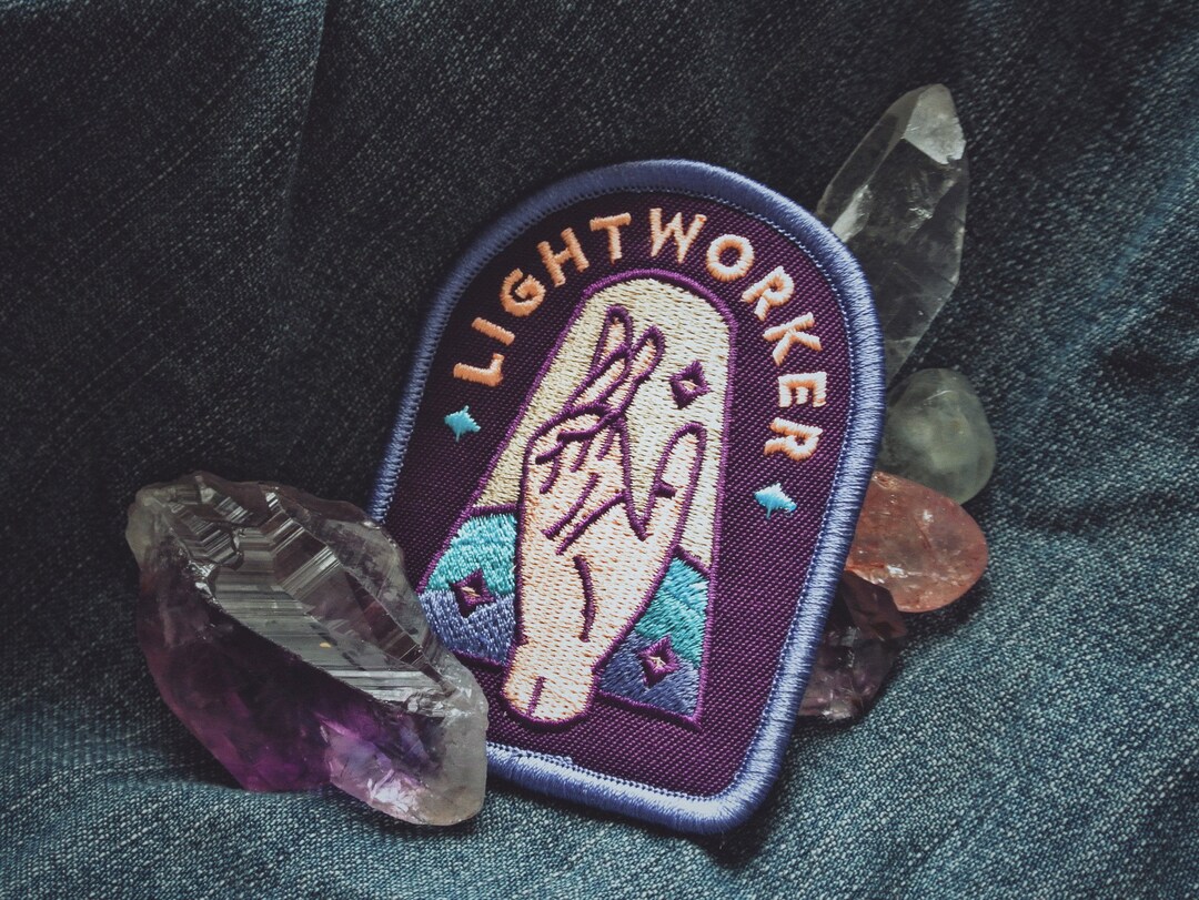 Lightworker Patch Metaphysical Fashion Accessory 3 Iron on Embroidered ...