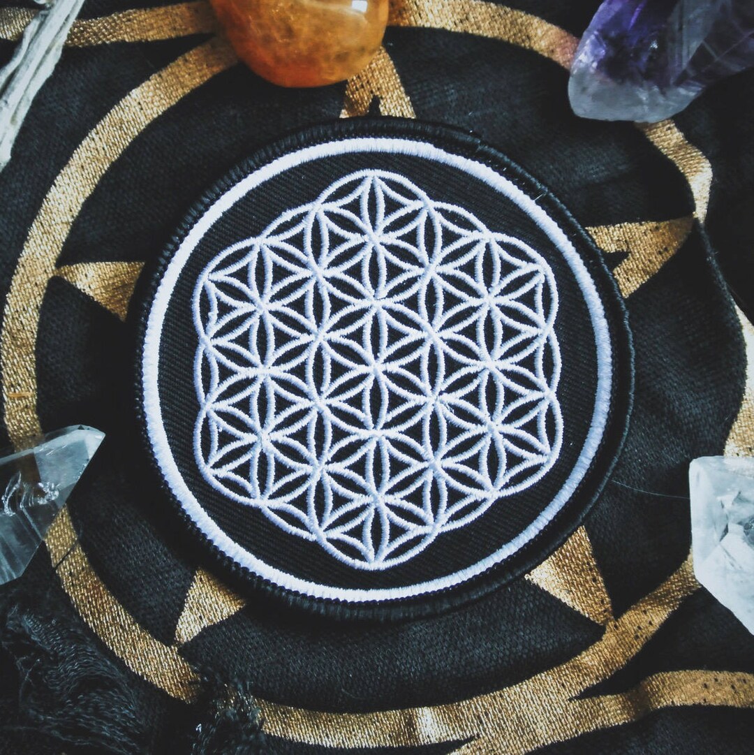 Flower of Life - Sacred Geometry Patch - New Age, Punk Fashion ...