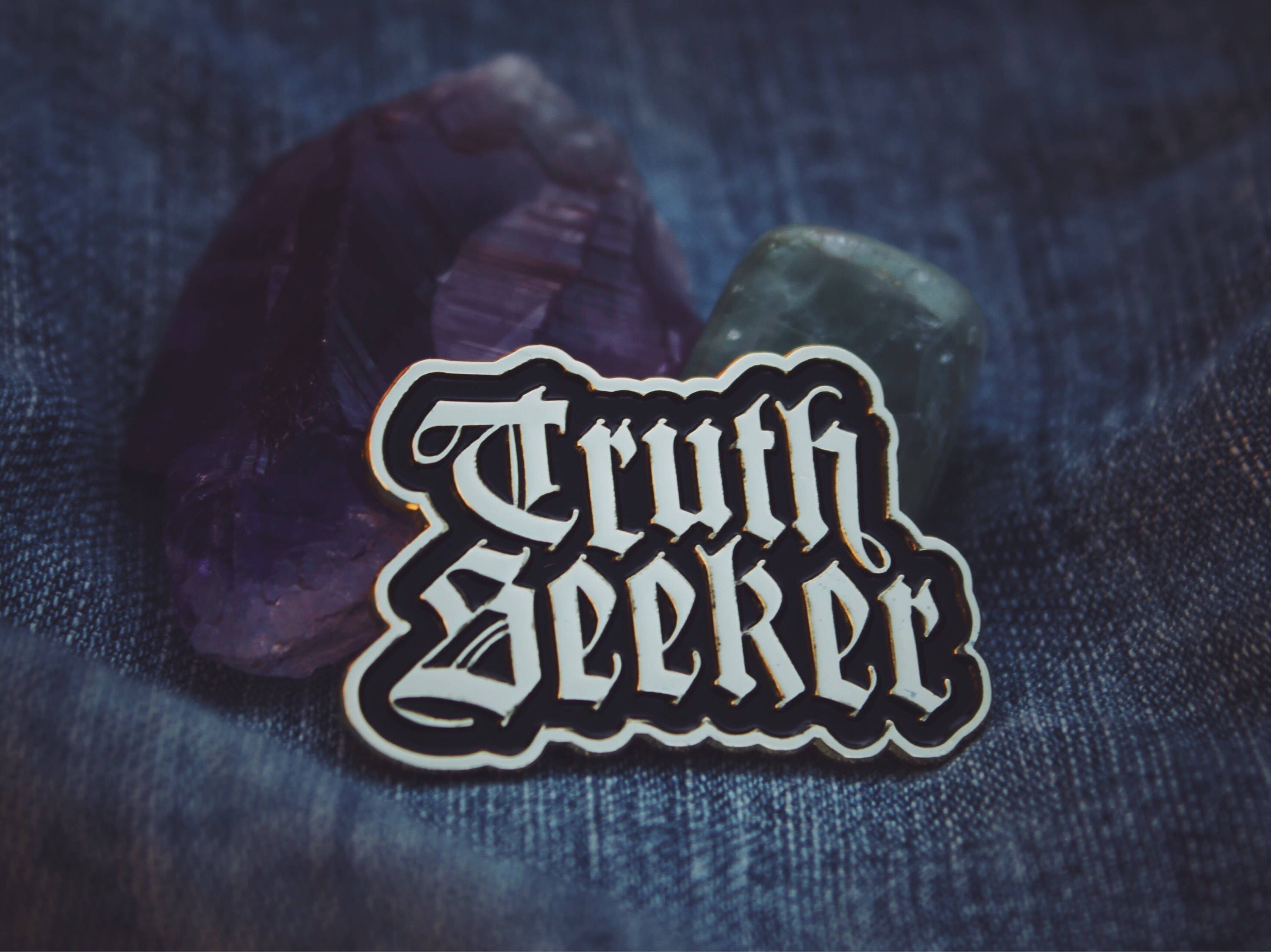 Truth Seeker Pin - 2" Enamel Pin - Denim Jacket Accessory - - Spiritual ...