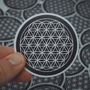 Flower of Life Sticker - 2.5" Durable Vinyl Sticker - Weather Resistant ...