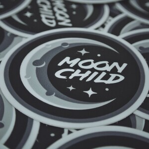 Moon Child Sticker - 2" Durable Vinyl Sticker - Weather Resistant ...