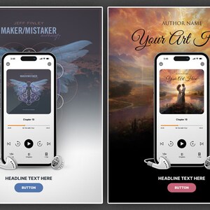 Audiobook Mockup Template - Use Your Own Cover Art - Photoshop PSD ...