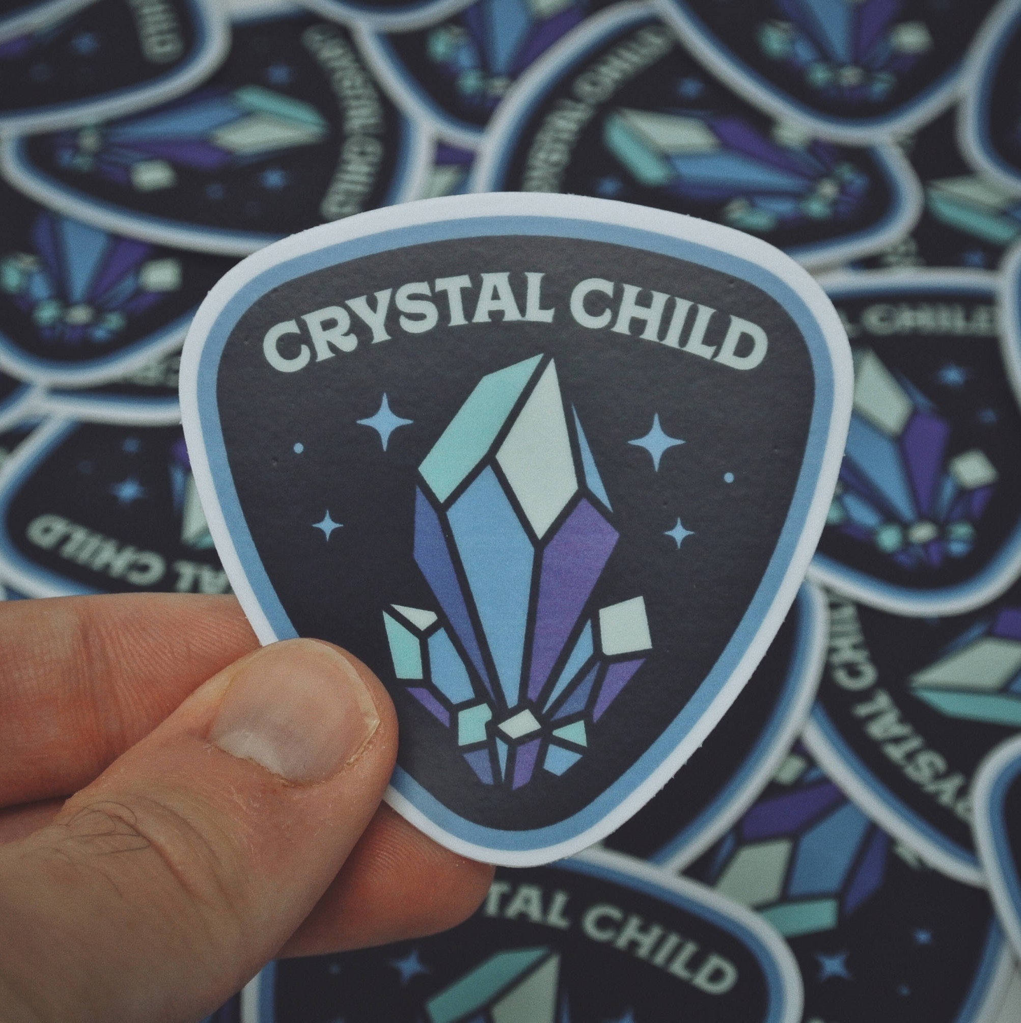 Crystal Child Sticker - 2.5" Durable Vinyl Sticker - Crystal, Indigo ...