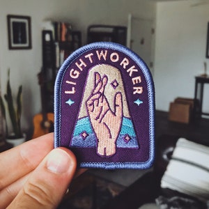 Lightworker Patch Metaphysical Fashion Accessory 3 Iron on Embroidered ...