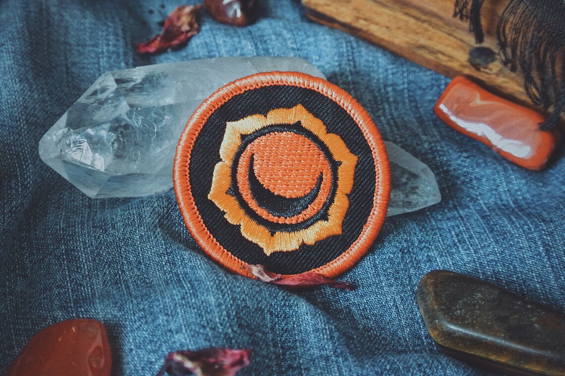 Sacral Chakra Patch (svadhisthana) - 2" Iron-on Embroidered Patch - 2nd ...