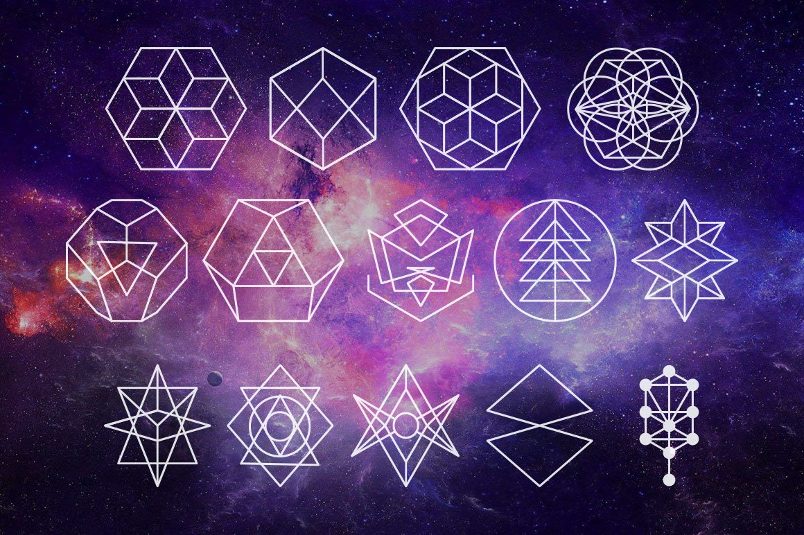Sacred Geometry Vector Pack 100 Images for Adobe | Etsy