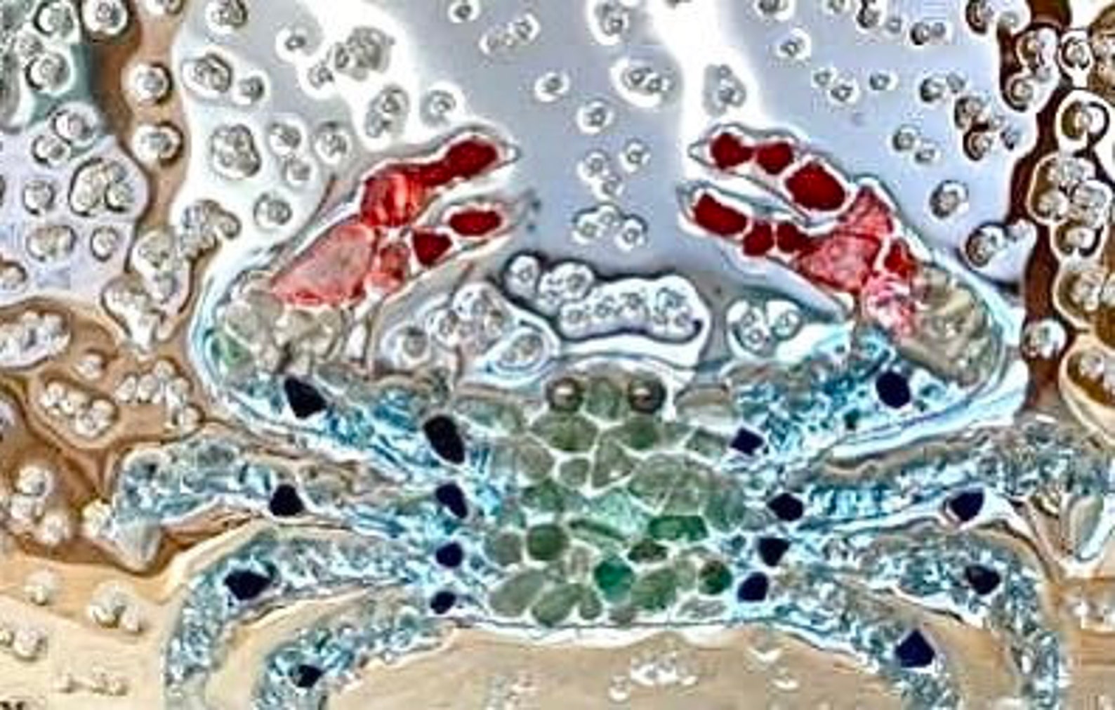 Crab Decor Crushed Glass Suncatcher for Windows Outer - Etsy