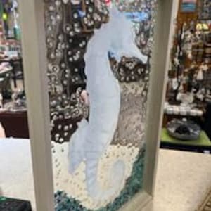 Seahorse Glass Window, Art, Ocean, Beach, Chunky Glass, Outer Banks ...