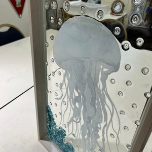 Jellyfish Glass Window, Art, Ocean, Beach, Chunky Glass, Outer Banks ...