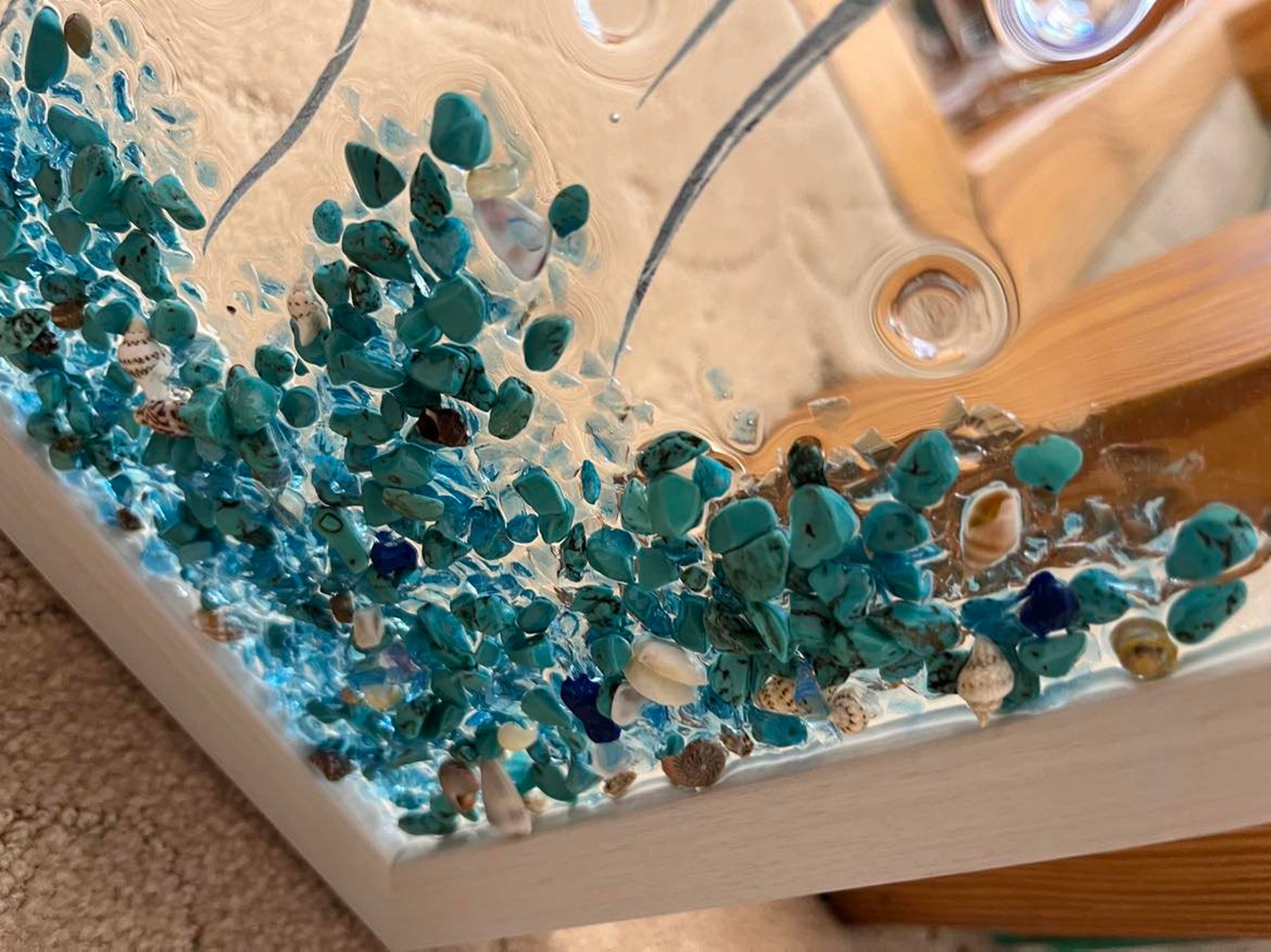 Jellyfish Glass Window, Art, Ocean, Beach, Chunky Glass, Outer Banks ...