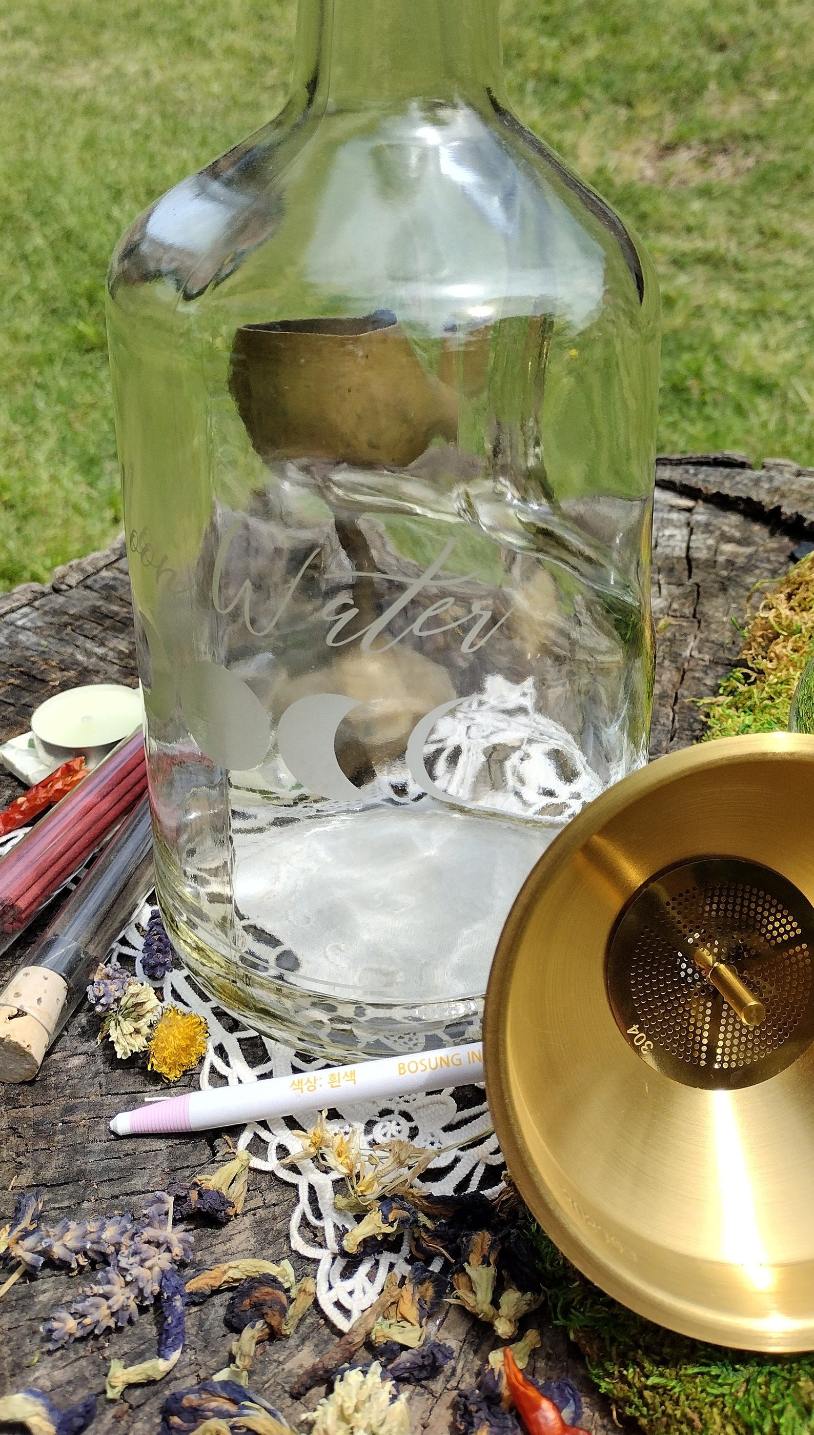 Moon Water Bottle -- Gold Funnel - Etsy