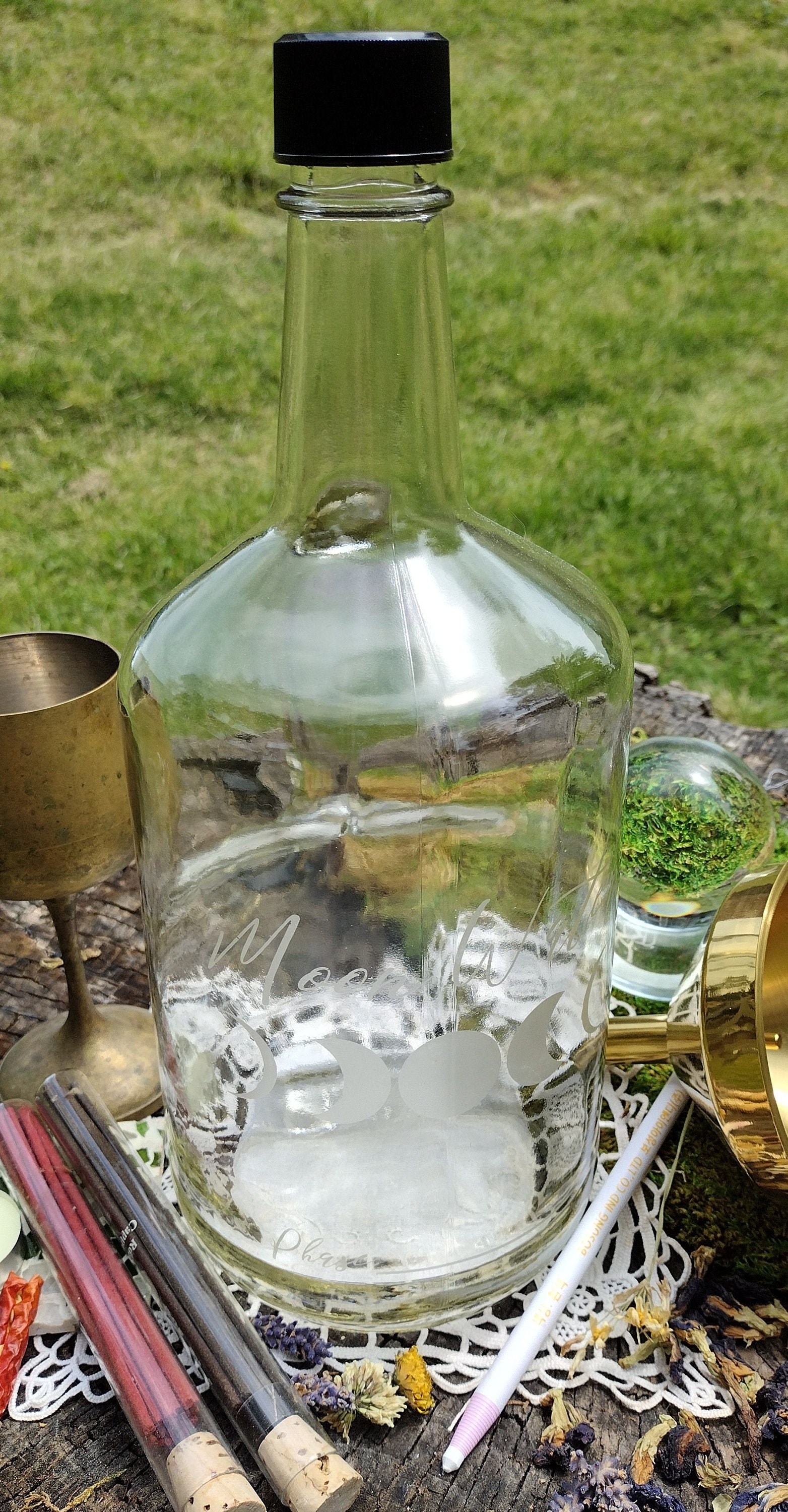 Moon Water Bottle -- Gold Funnel - Etsy