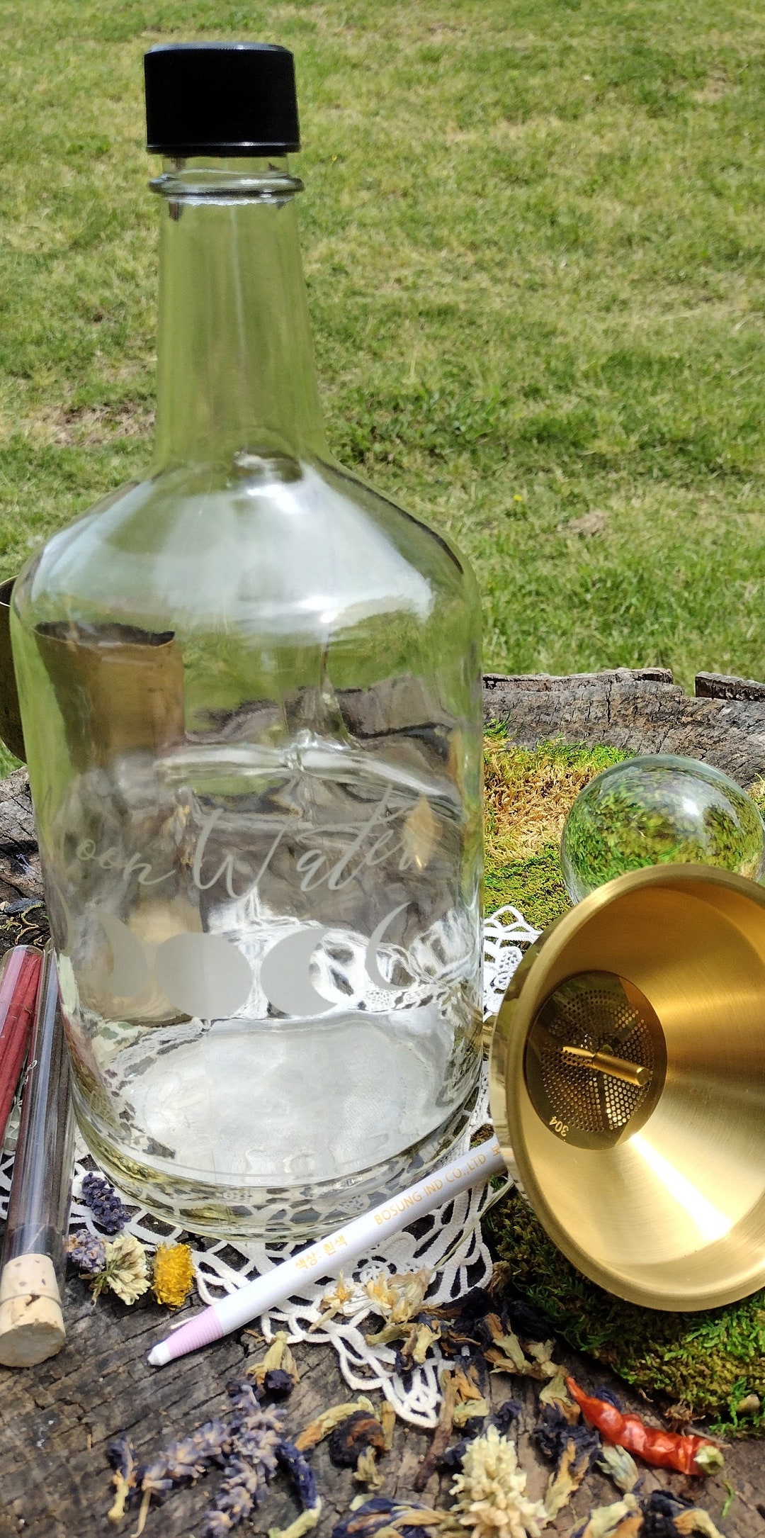 Moon Water Bottle -- Gold Funnel - Etsy