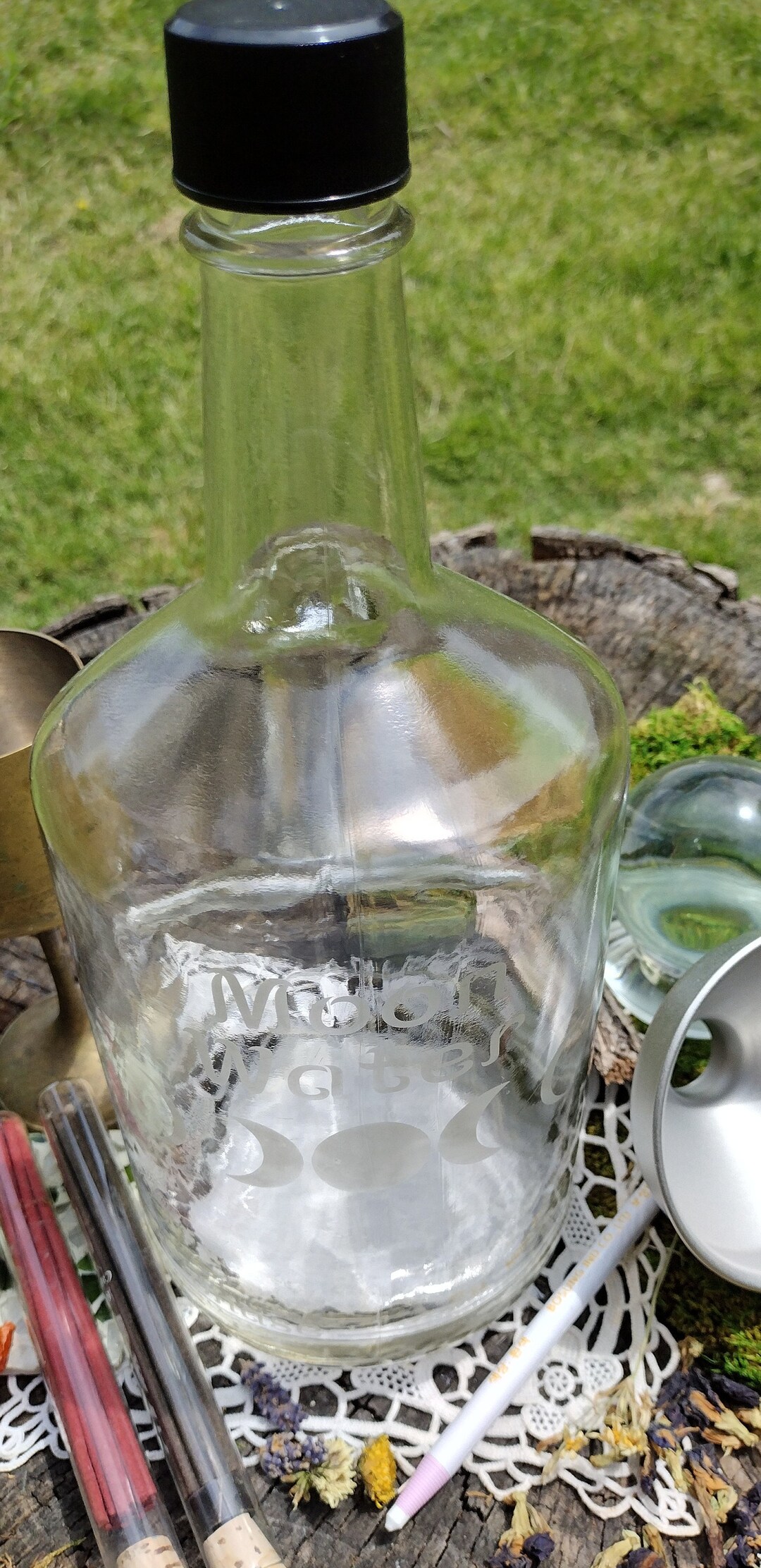 Moon Water Bottle -- Silver Funnel - Etsy