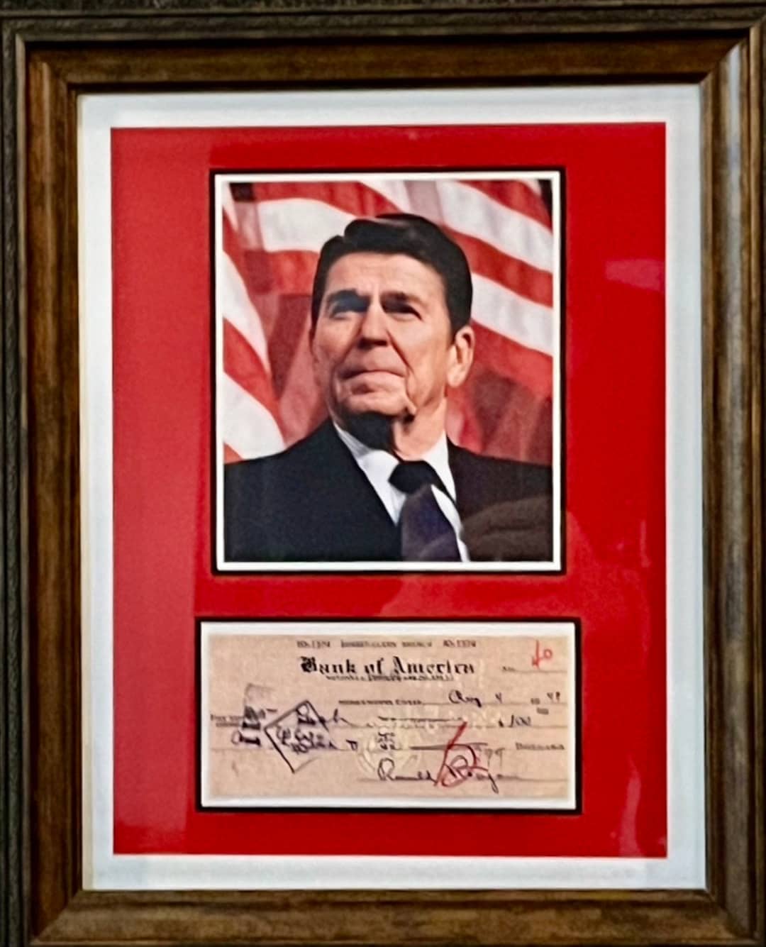 Ronald Reagan Autograph - A Handwritten 1948 Personal Check With A ...