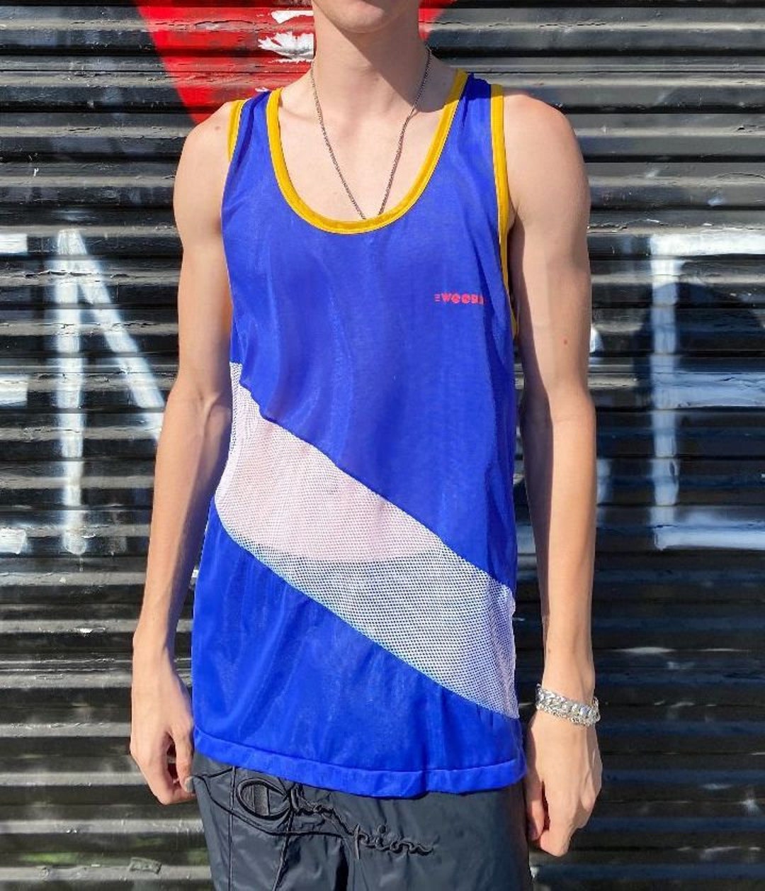 Deadstock 1970s Sheer Nylon Track Tank Top W Weeds Lettering - Etsy