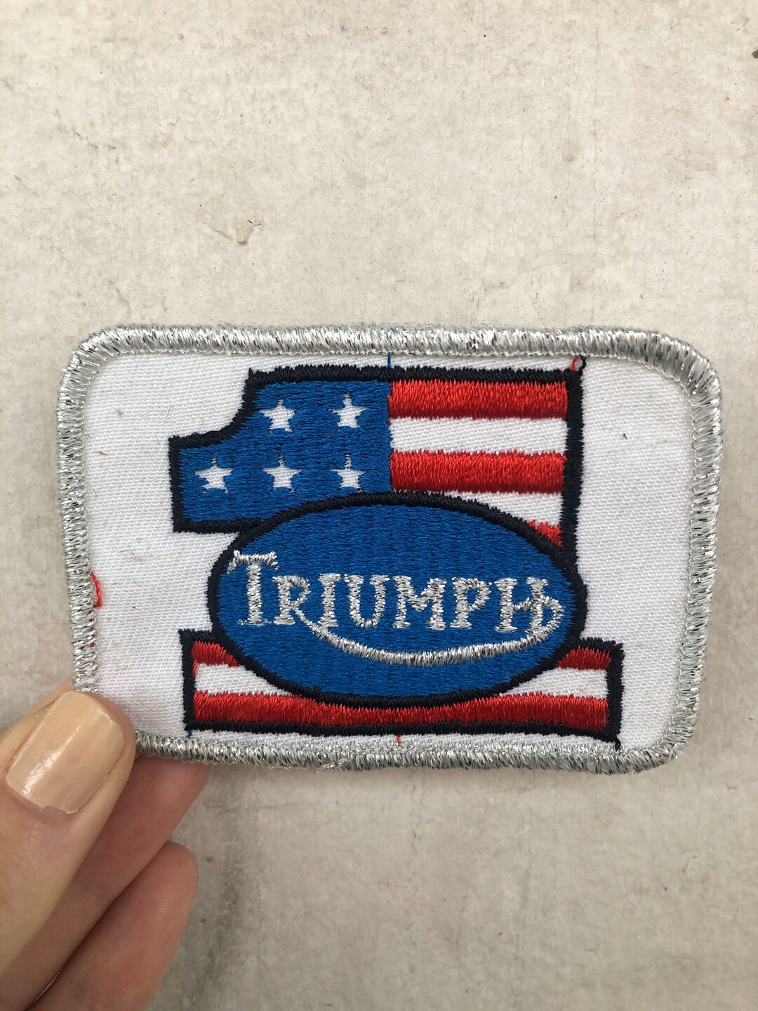 Vintage American Flag Triumph Number One Sew-on Patch - Etsy
