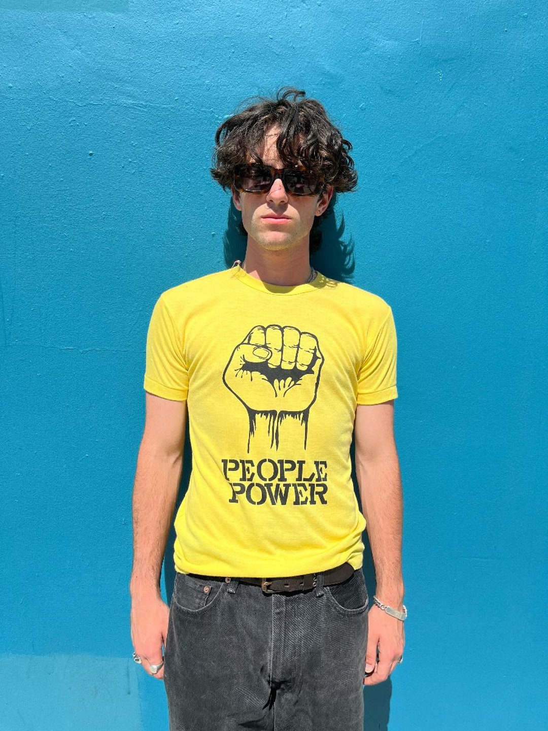As-is 1970s Raised Fist Power People Single Stitched Tshirt - Etsy