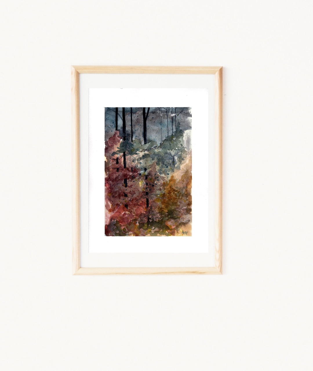Colorful Woodland Watercolor - Print - Etsy