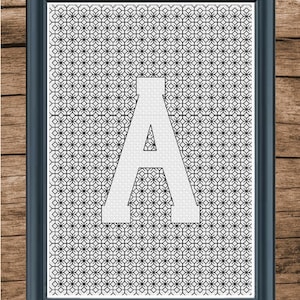 Blackwork Alphabet Letter "a" - Etsy