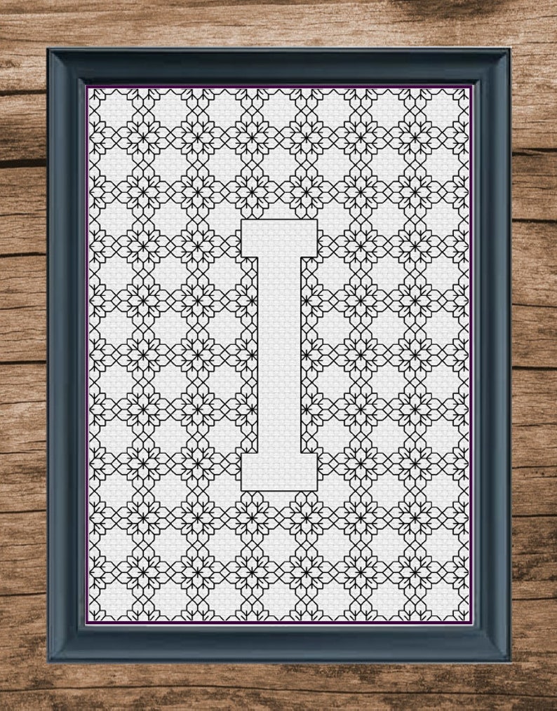Blackwork Alphabet Letter "i" - Etsy