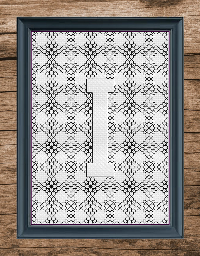 Blackwork Alphabet Letter "i" - Etsy