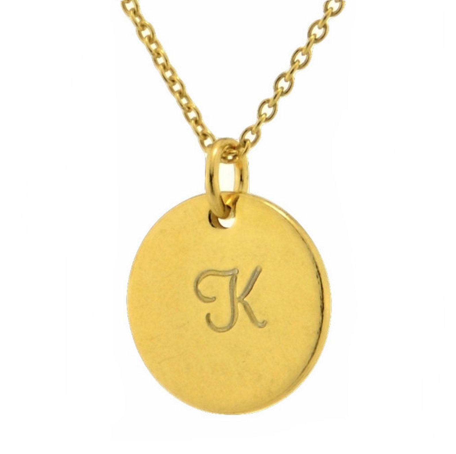 Personalized Monogram Initial Pendant Gold Filled Sterling - Etsy