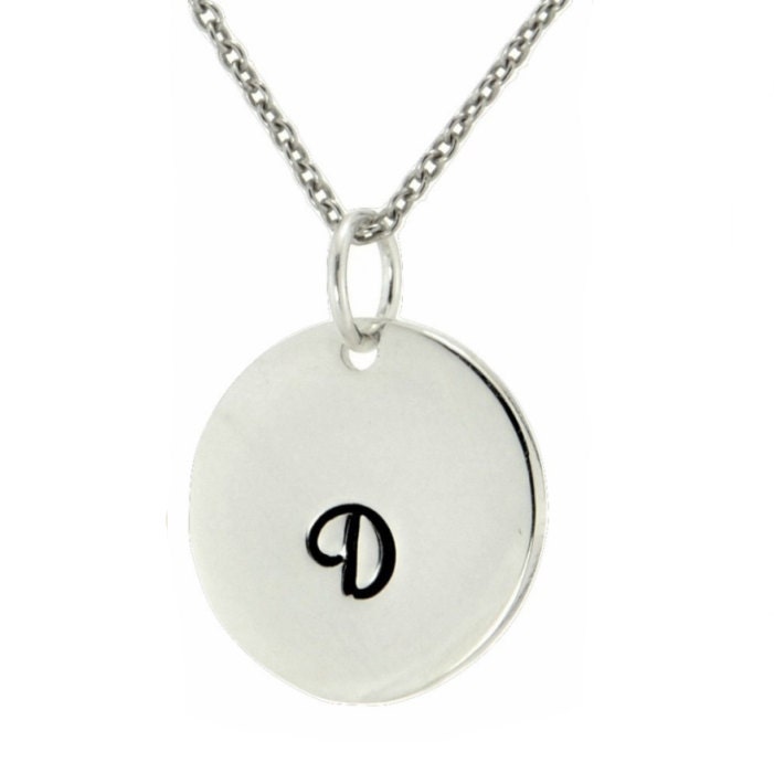 Personalized Monogram Initial Pendant 925 Sterling Silver Custom Letter ...