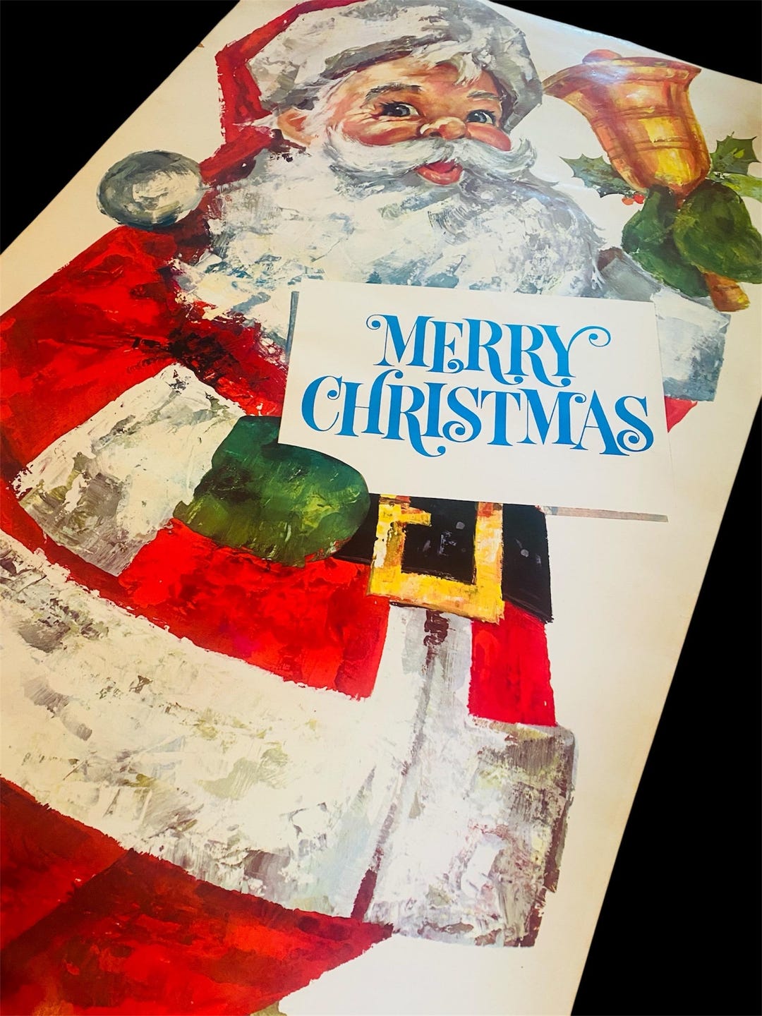 LARGE Life Sized Santa Poster VINTAGE - Etsy