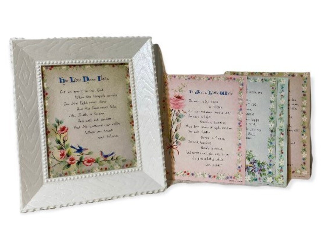 Vintage Kitsch Plastic Frame and Christian Poems - Etsy