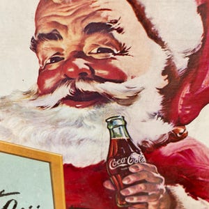 Vintage Coca Cola Santa Advertisement Cardboard Stand up 24” by 18” - Etsy