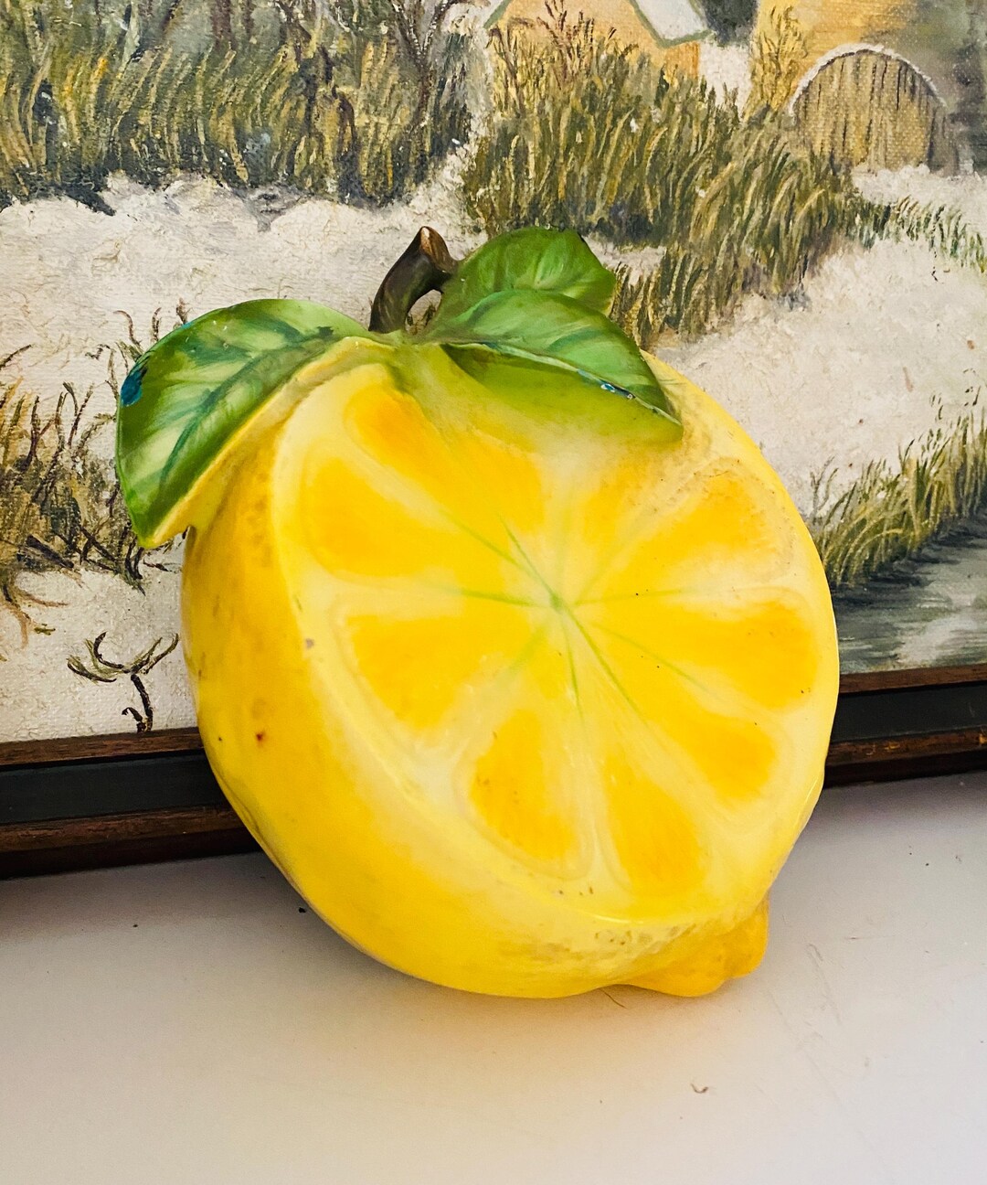 Vintage Lemon Wall Pocket - Etsy