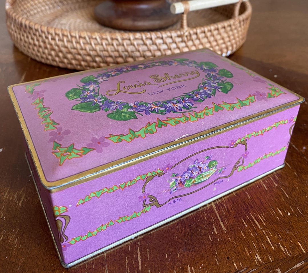 Vintage Louis Sherry Candy Tin, Violet - Etsy