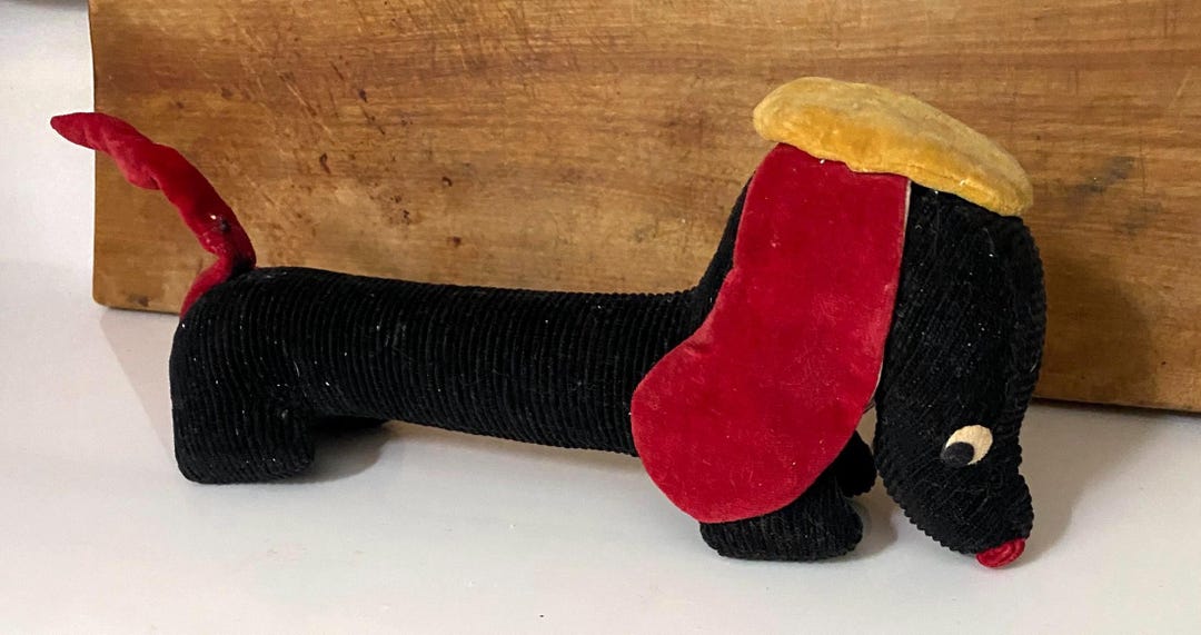 Vintage Straw Stuffed Weiner Dachshund Dog - Etsy