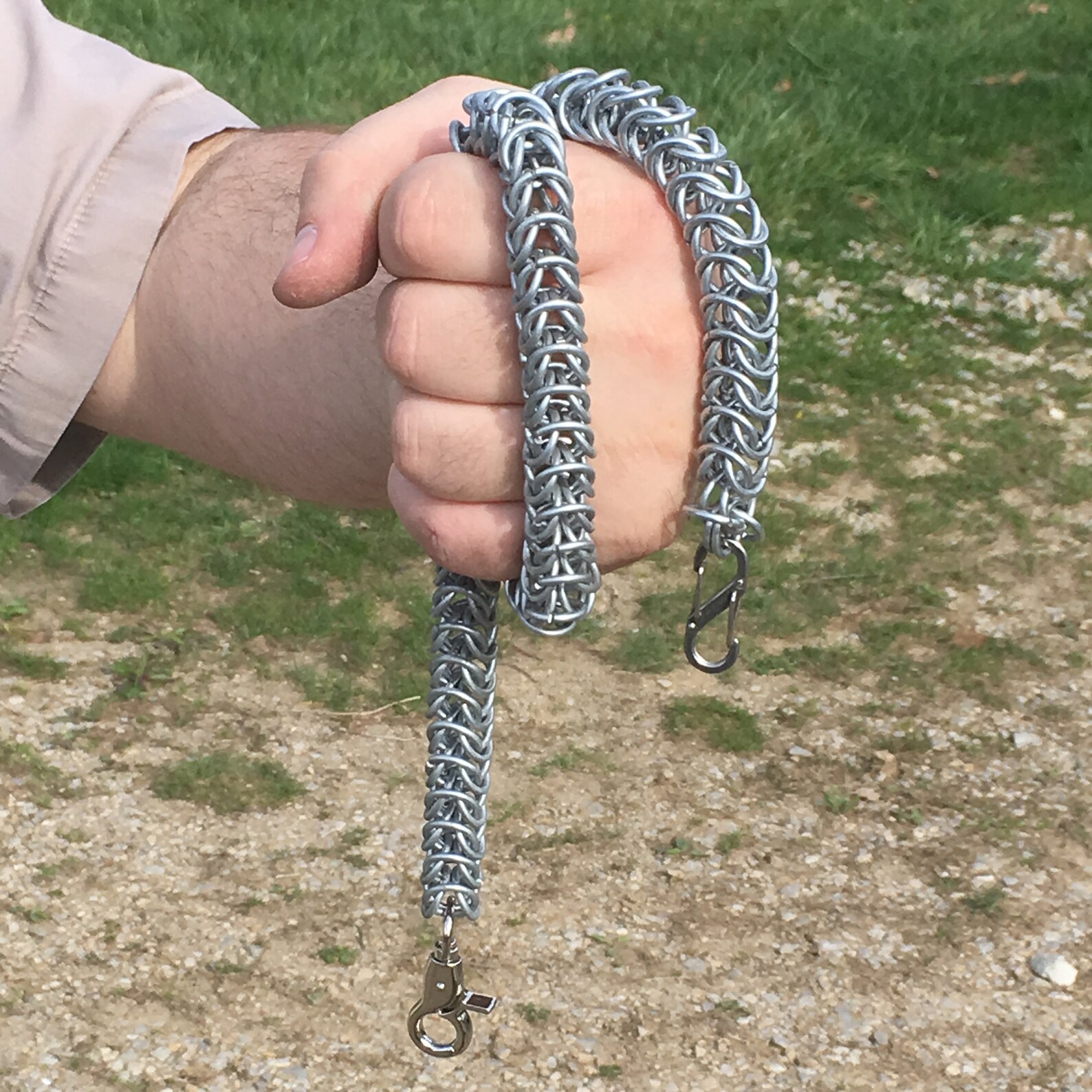 2 - Box Weave - Handcrafted - Chainmail Wallet Chain - 2 Foot - 14 ...