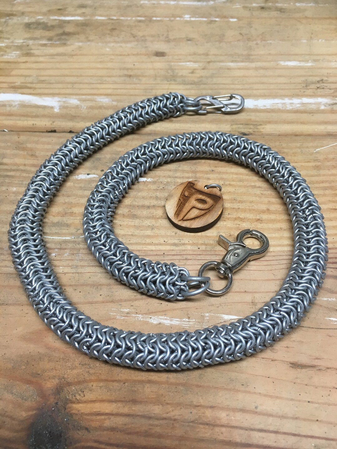 28 - Micro Roundmail - Handcrafted - Chainmail Wallet Chain - 2 Foot ...