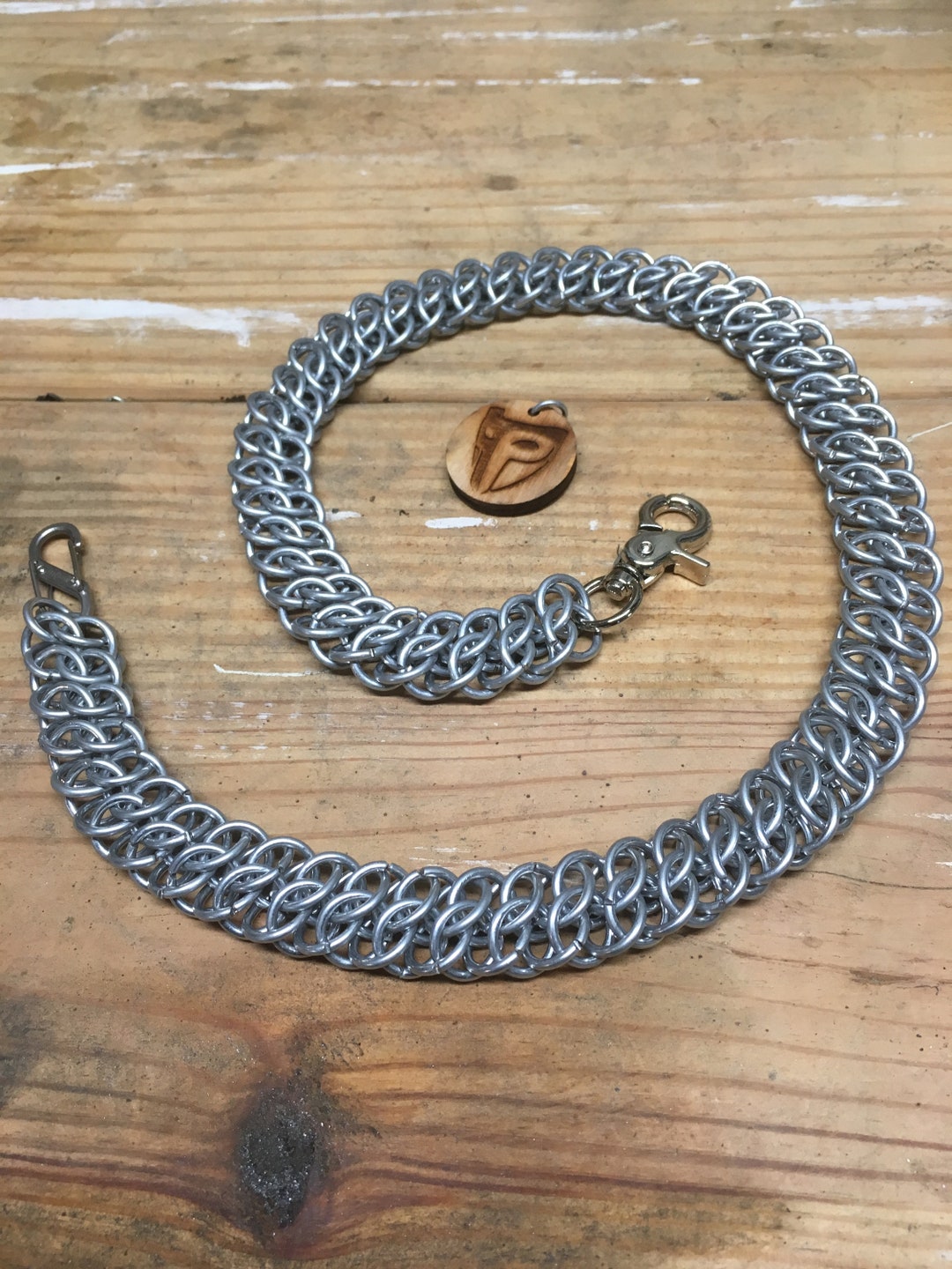 17 - GSG - Handcrafted - Chainmail Wallet Chain - 2 Foot - 14 Gauge ...