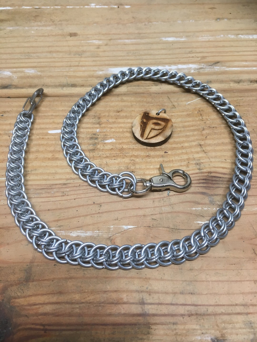 34 - Dragon's Tail - Handcrafted - Chainmail Wallet Chain - 2 Foot - 14 ...