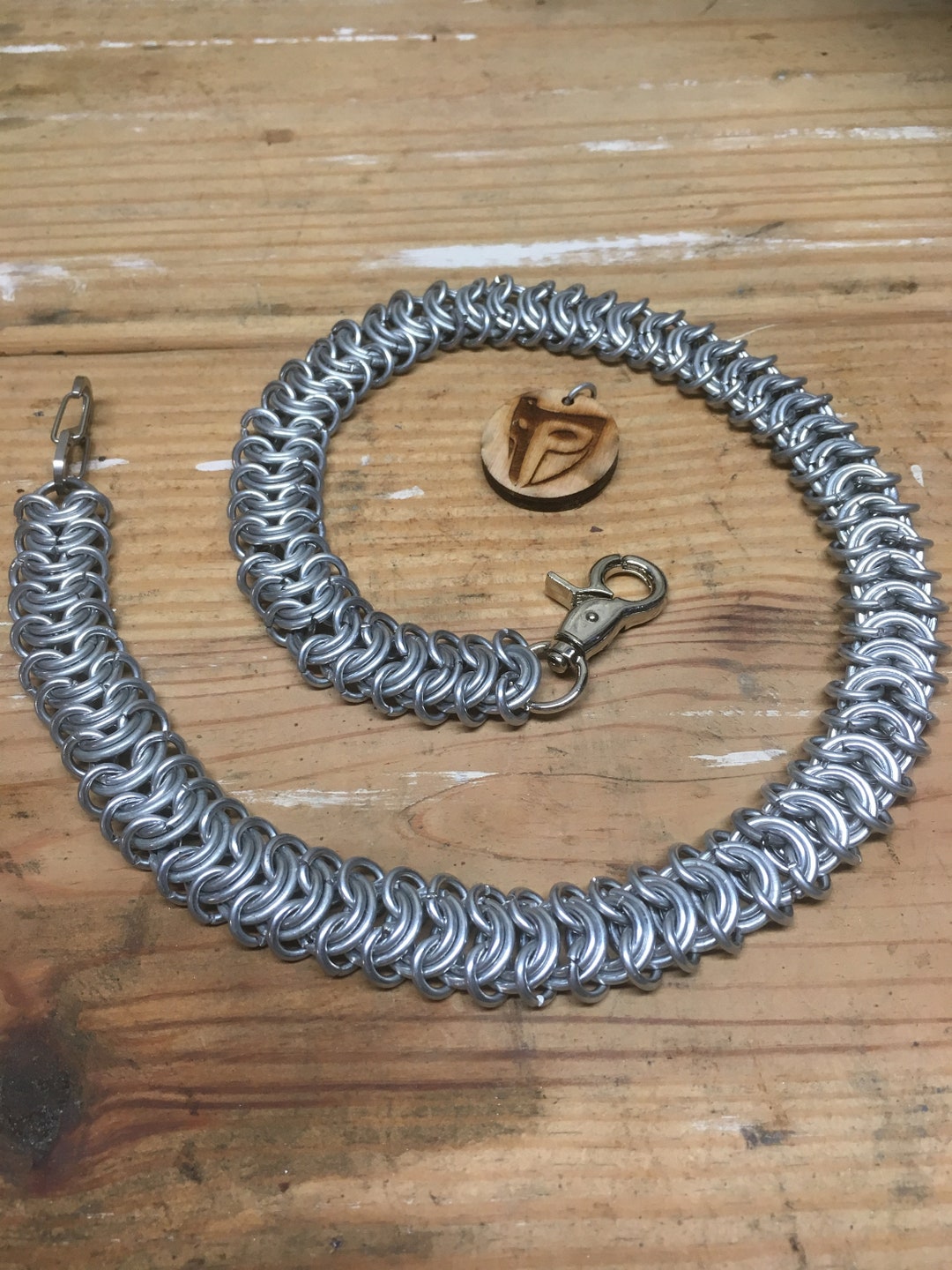 22 - Vertebrae - Handcrafted - Chainmail Wallet Chain - 2 Foot - 14 ...