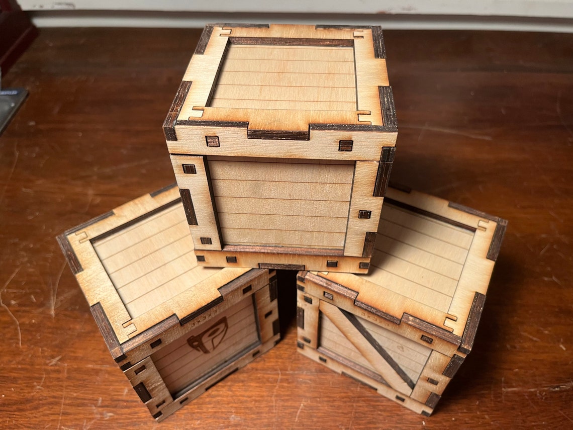 Mini Cube Crate - Size 3 X 3 X 3 Inches - Handcrafted - Customizable - Etsy
