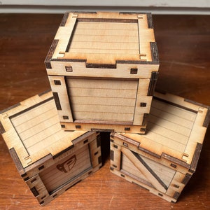 Mini Cube Crate - Size 3 X 3 X 3 Inches - Handcrafted - Customizable - Etsy