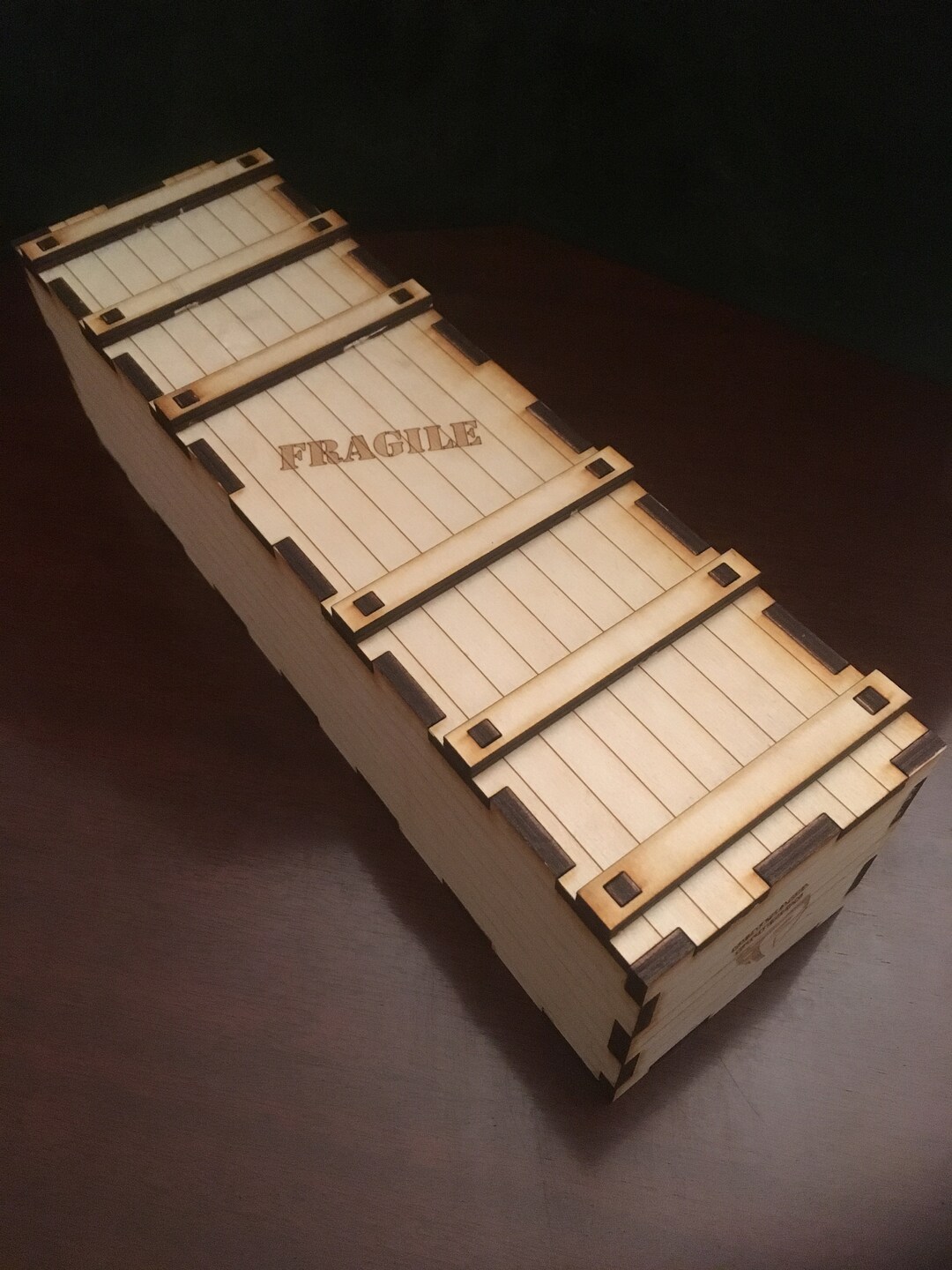 Small Shipping Crate - Handcrafted - Customizable - Laser Cut - Lava ...