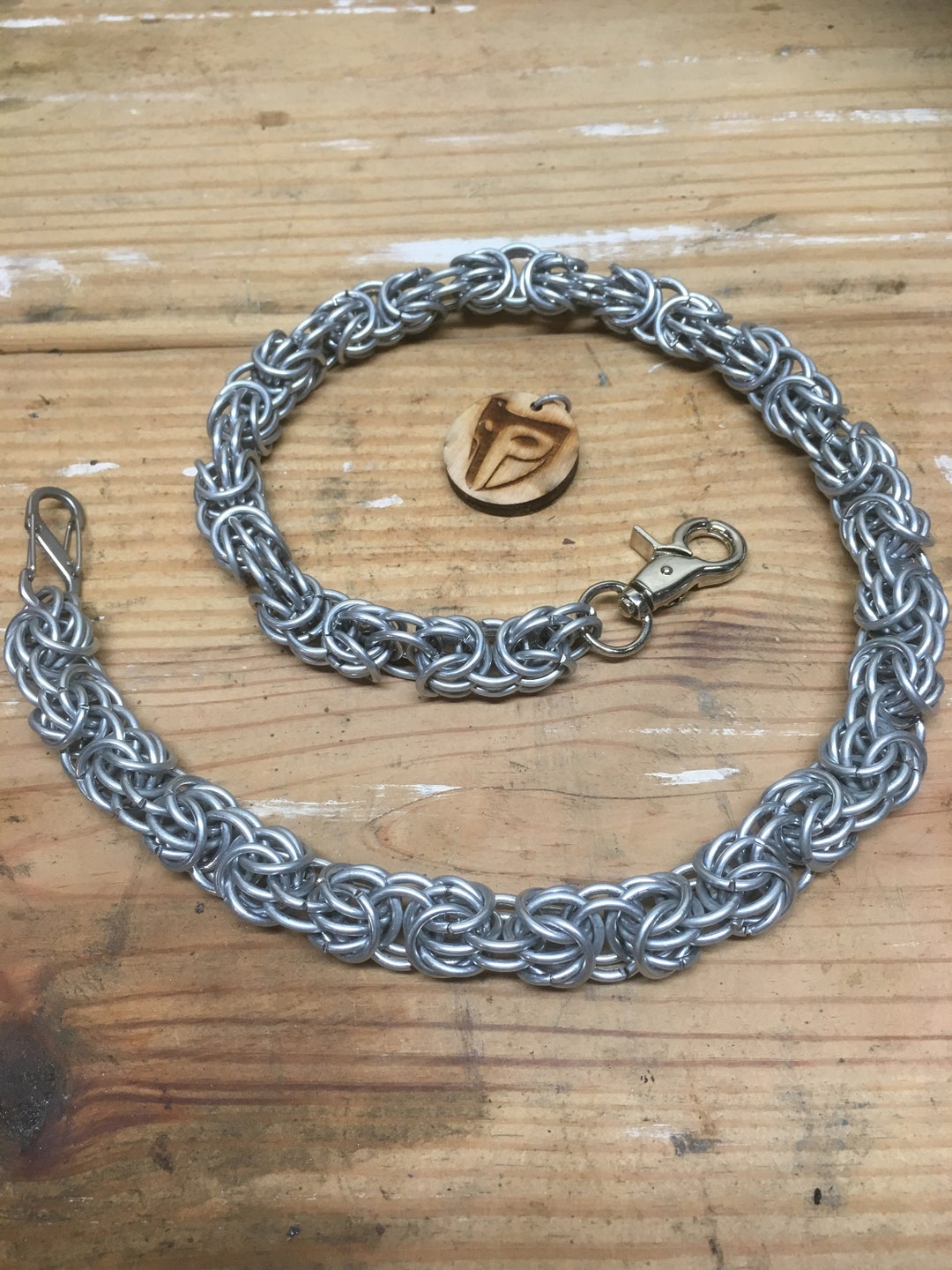 6 - Trizantine - Handcrafted - Chainmail Wallet Chain - 2 Foot - 14 ...