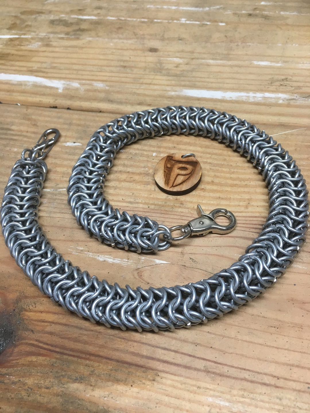 27 - 5/16th Roundmail - Handcrafted - Chainmail Wallet Chain - 2 Foot ...