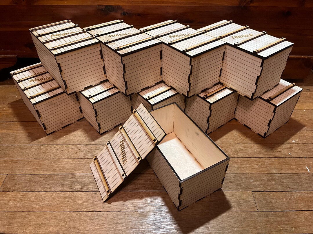 Miniature Shipping Crate - Set of 10 - 8.5" X 4.5" X 4.5"- Handcrafted ...