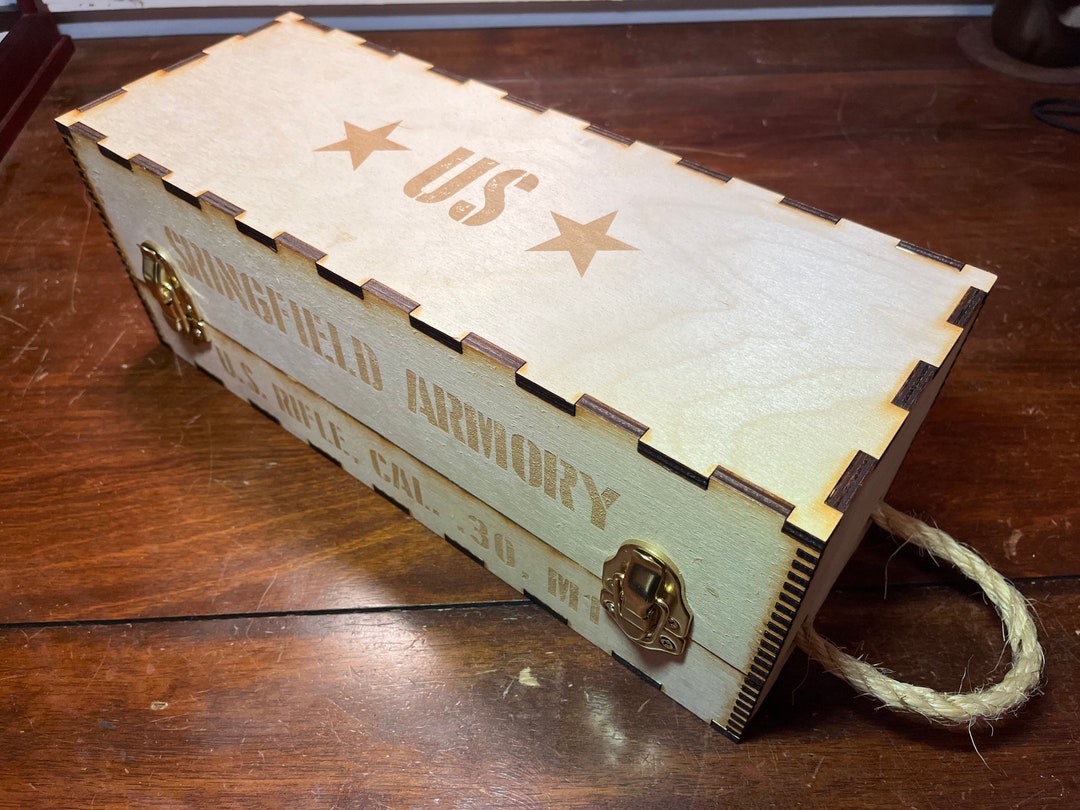 1/3rd Scale M1 Garand Display Crate - Customizable - Adjustable Display ...