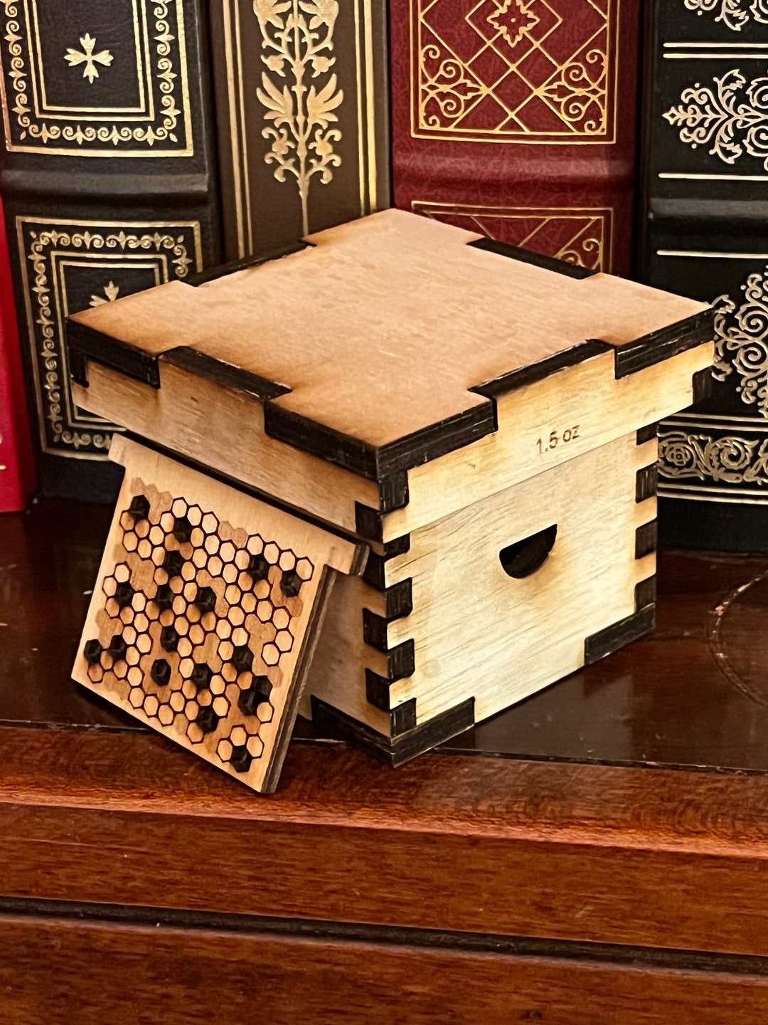 Mini Bee Hive Box /w Frames - 1.5 Oz Bottle Size - Handcrafted - Woodworking - Laser Cut ...