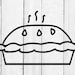 Pie SVG Homemade Pie Graphic Pie Clipart Pie DXF Pir Cut File for ...