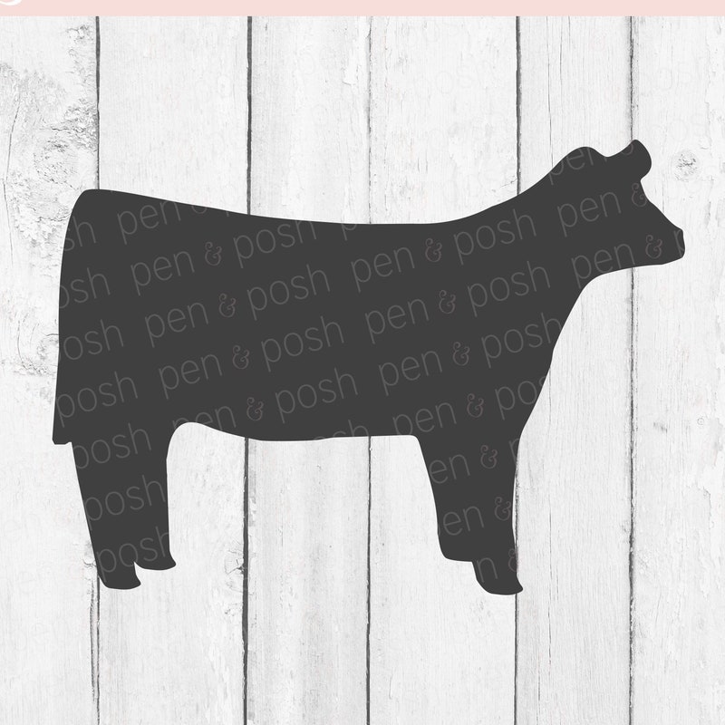 Show Heifer Silhouette - Etsy